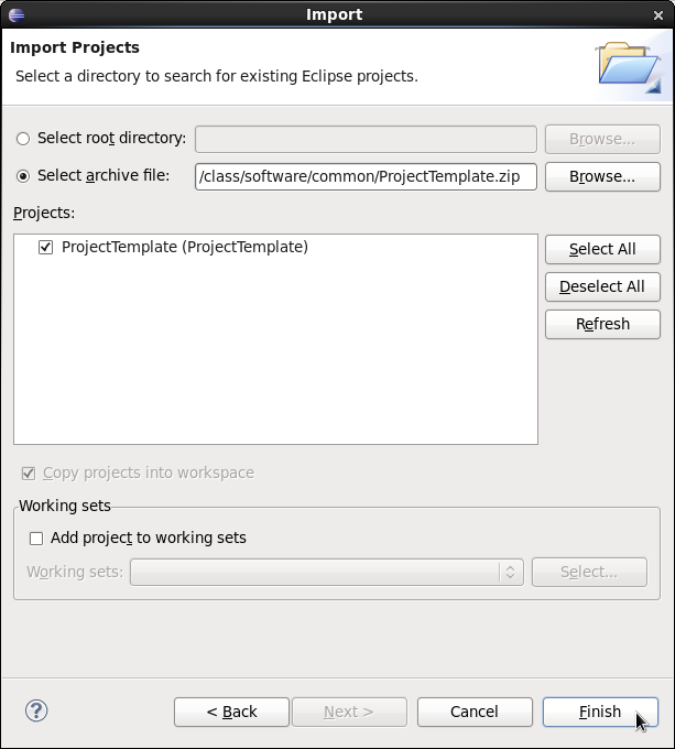 Importing `ProjectTemplate` | CSE 22x1