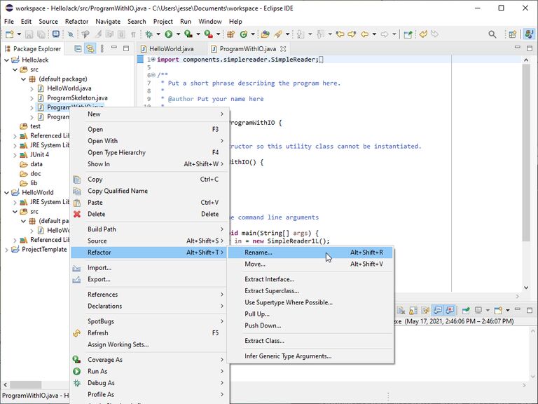 Lab: Getting to Know Eclipse and Java | CSE 22x1